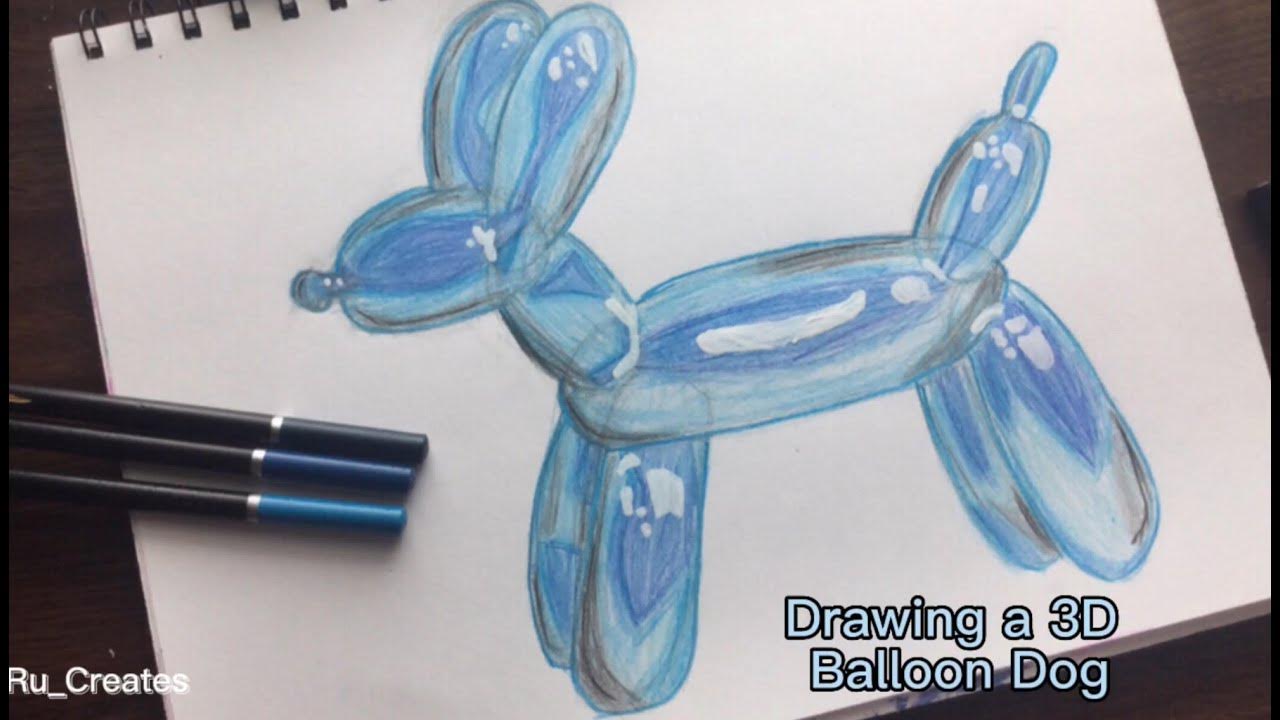 Attempting to Draw a 3D Balloon Dog #artslays @Artcoaster. - YouTube