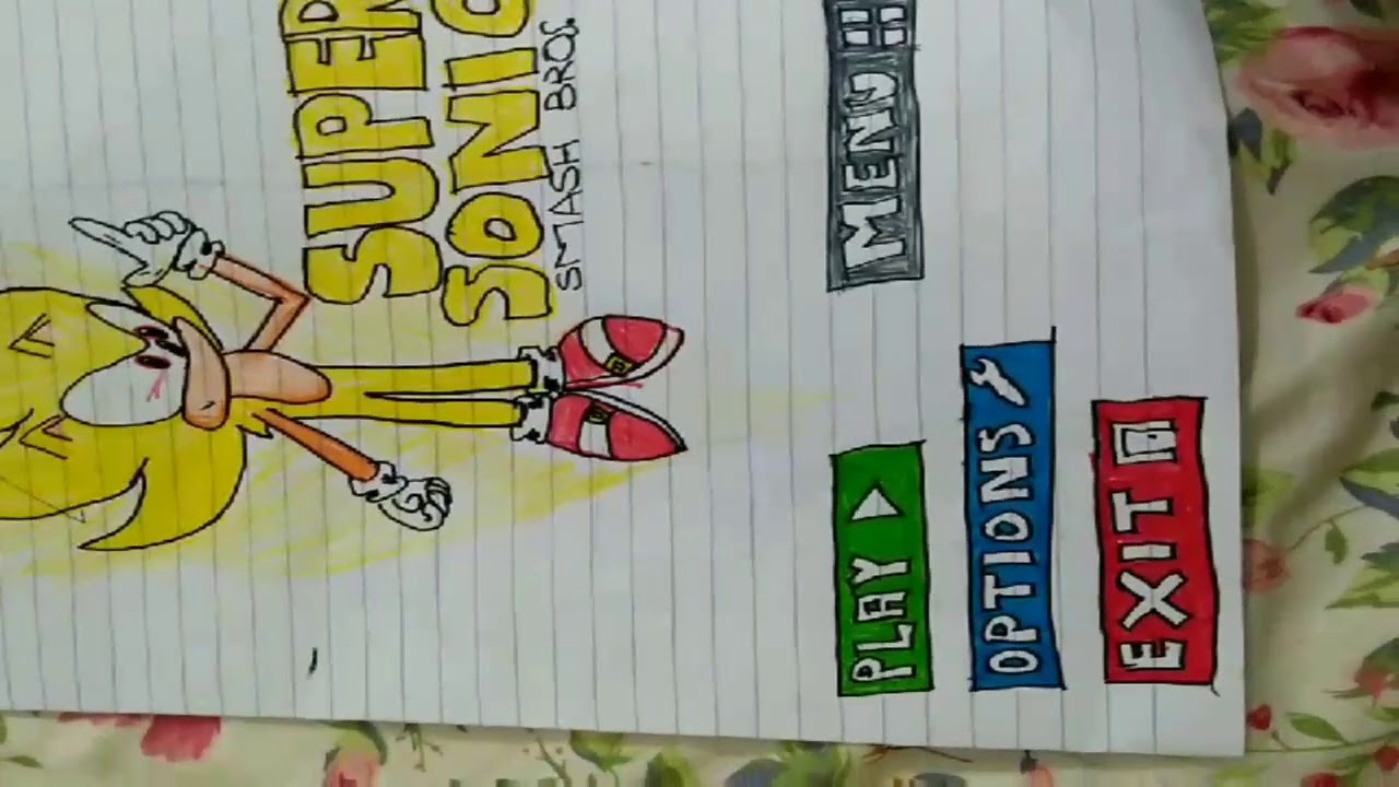 Super Sonic smash Bros. Paper game - YouTube
