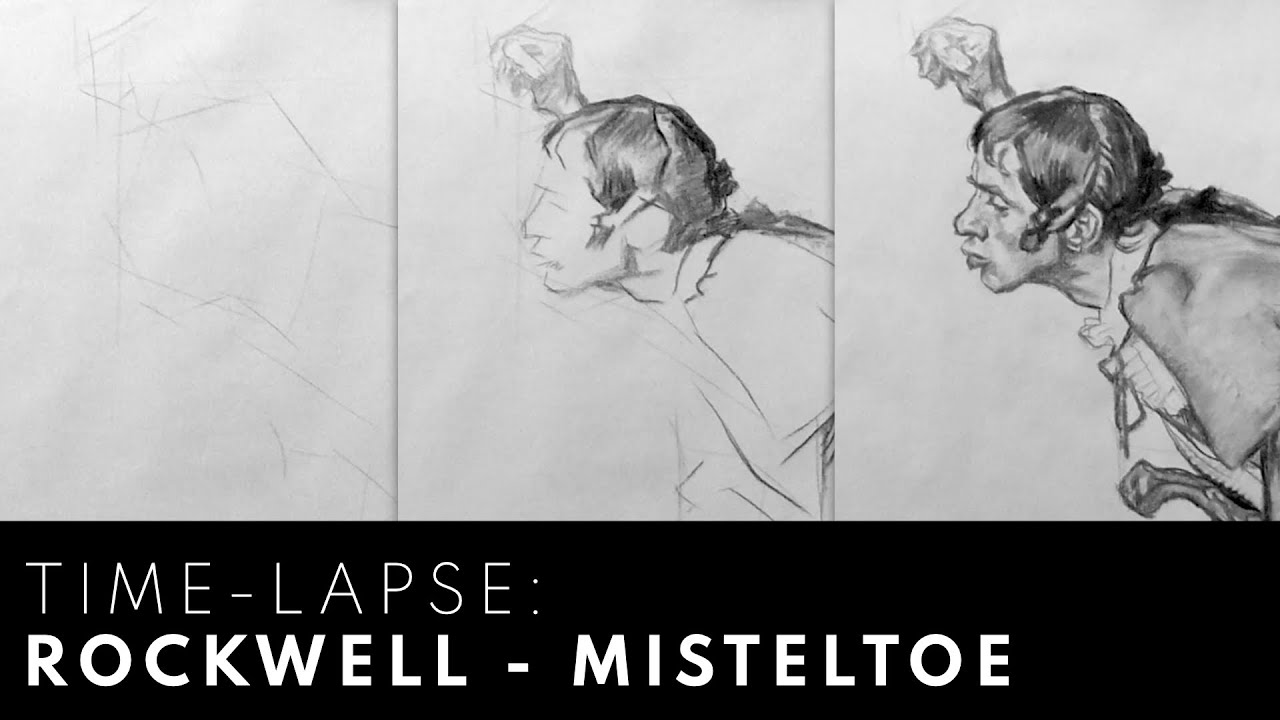 Timelapse - Norman Rockwell Charcoal Drawing - YouTube