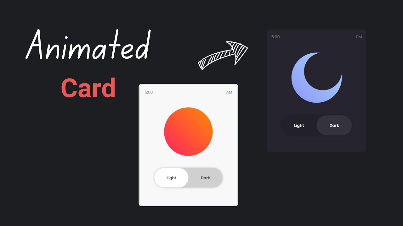 How to create Stunning Card with HTML and CSS with Animation - YouTube