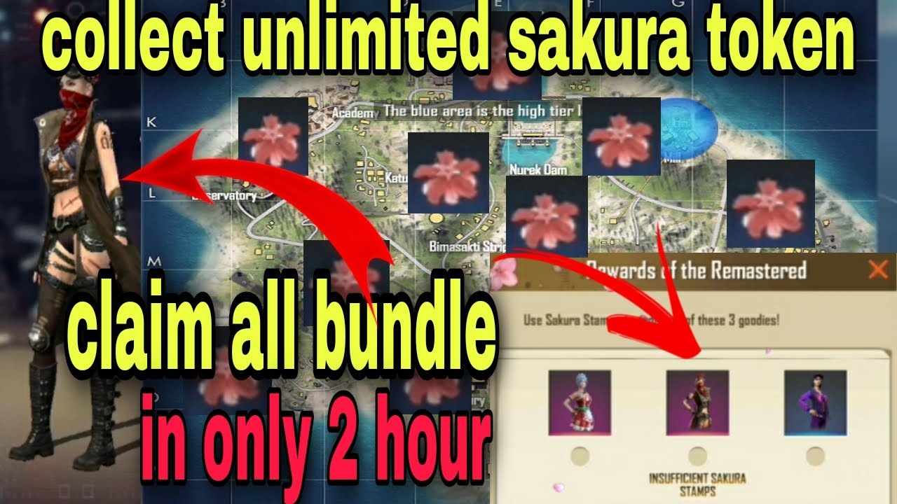 how to collect unlimited sakura stump token | best location for sakura ...