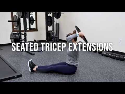 Seated tricep extensions - YouTube