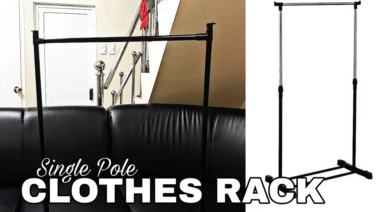 UNBOXING & ASSEMBLING Single Pole Clothes Rack | Beah Vlogs - YouTube