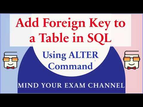 Add Foreign Key in SQL | Database | Database Management System ...