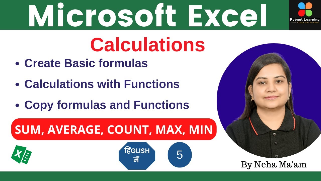 Formulas Functions Sumaveragemaxmin In Excel Ms Excel 2432