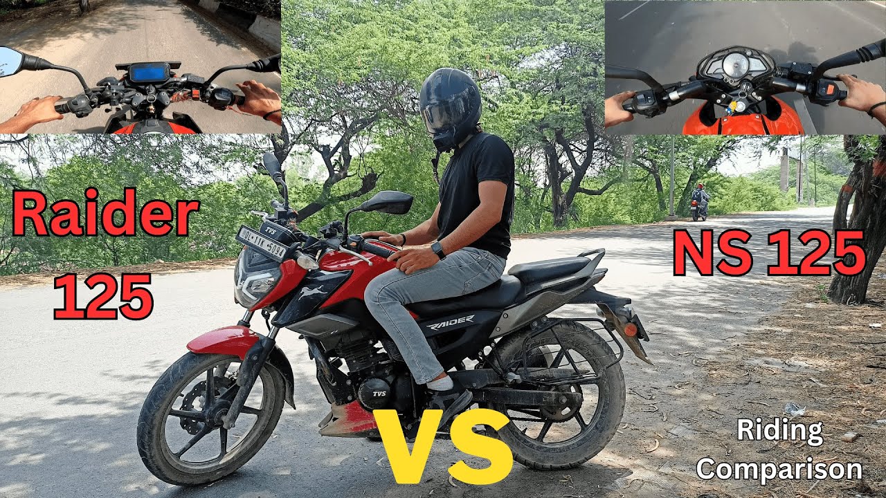 TVS Raider 125 Ride Review - Riding Comparison With Bajaj Pulsar NS 125 ...