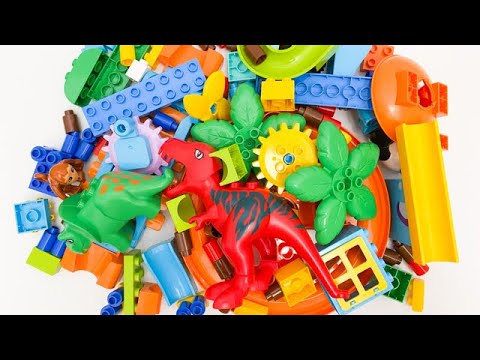 Satisfying Prehistoric Land Marble Run Bricks ASMR Race Coaster ...
