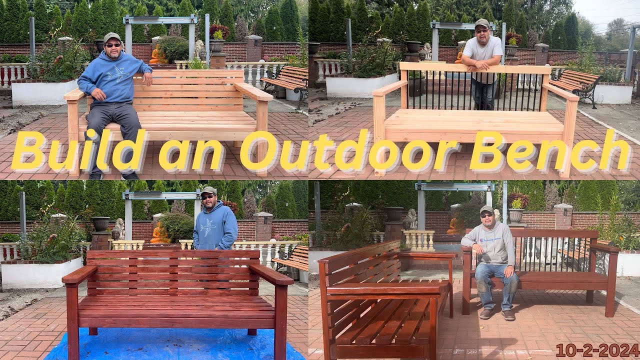 How to Build an Outdoor 2x4 Sitting Garden Bench in 2 Days #diy # ...