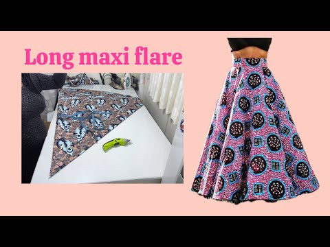 How to cut a flare / maxi flare skirt / circle skirt