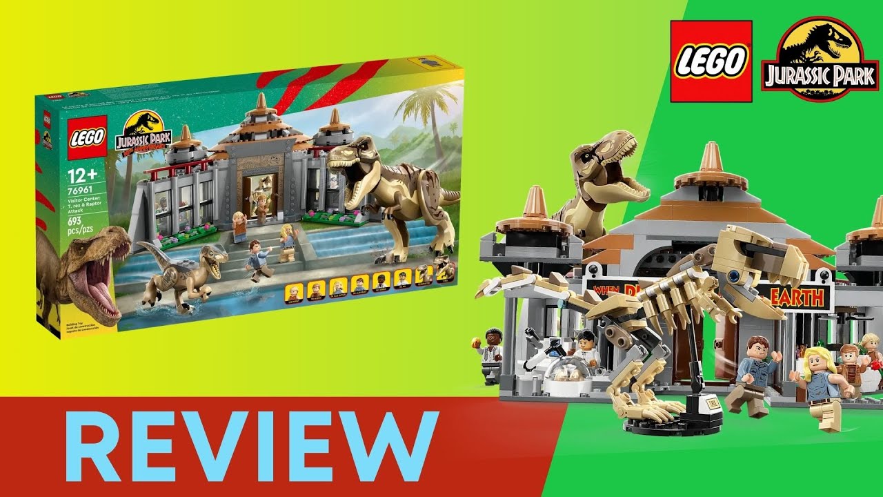 LEGO Jurassic Park - Visitor Center: T.Rex & Raptor Attack - Review ...