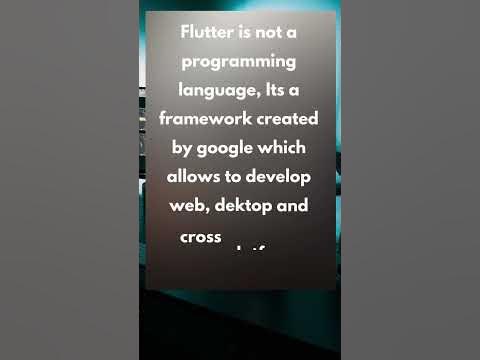Is Flutter a programming Language? - YouTube