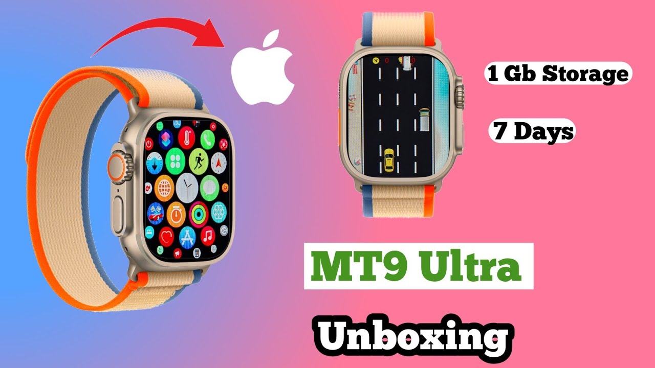 MT9 Ultra Smartwatch Unboxing | 1gb Storage Download Songs 🎵 | Oled HD ...