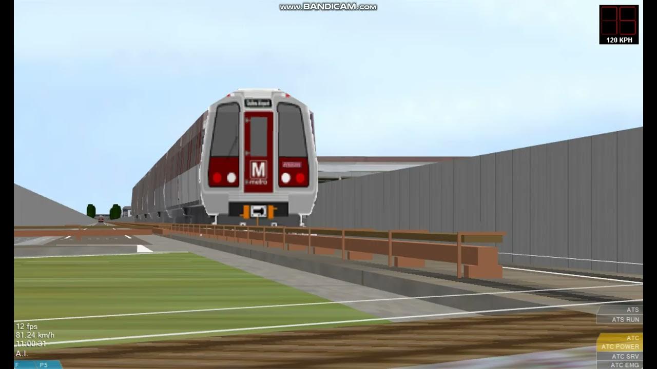 Openbve WMATA 2000 Breda series Red Line Departing at Shady Grove - YouTube