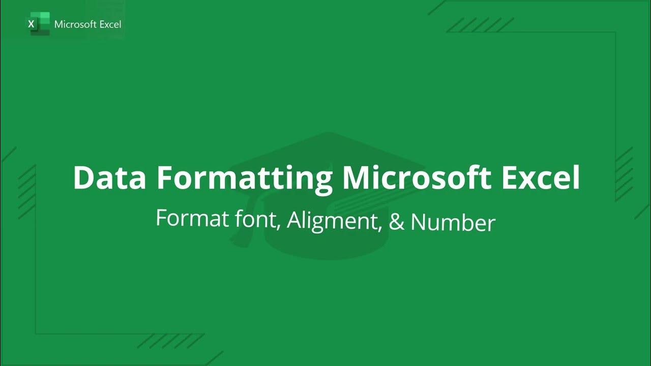 Data Formatting Microsoft Excel - YouTube