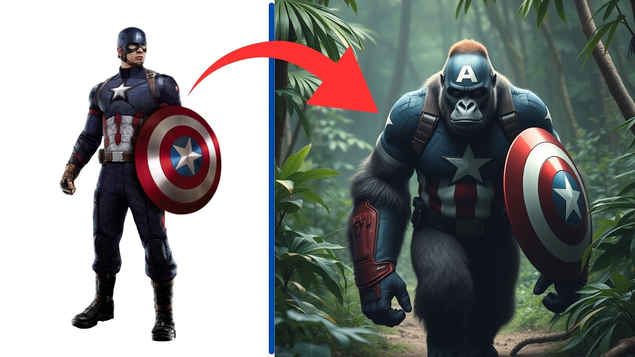 AVENGERS But GORILLA 🦍 Marvel and DC with (all characters) 🔥 2024 - YouTube