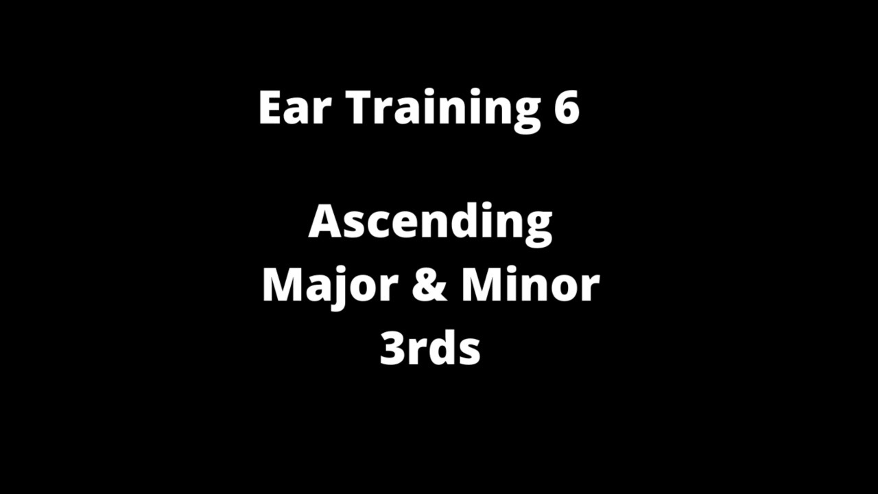 Ear Training 6 - Ascending Melodic Major and Minor 3rds - YouTube
