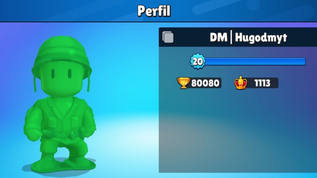 GANO MI PRIMERA PARTIDA CON LA NUEVA SKIN ARMY MAN STUMBLE GUYS - YouTube
