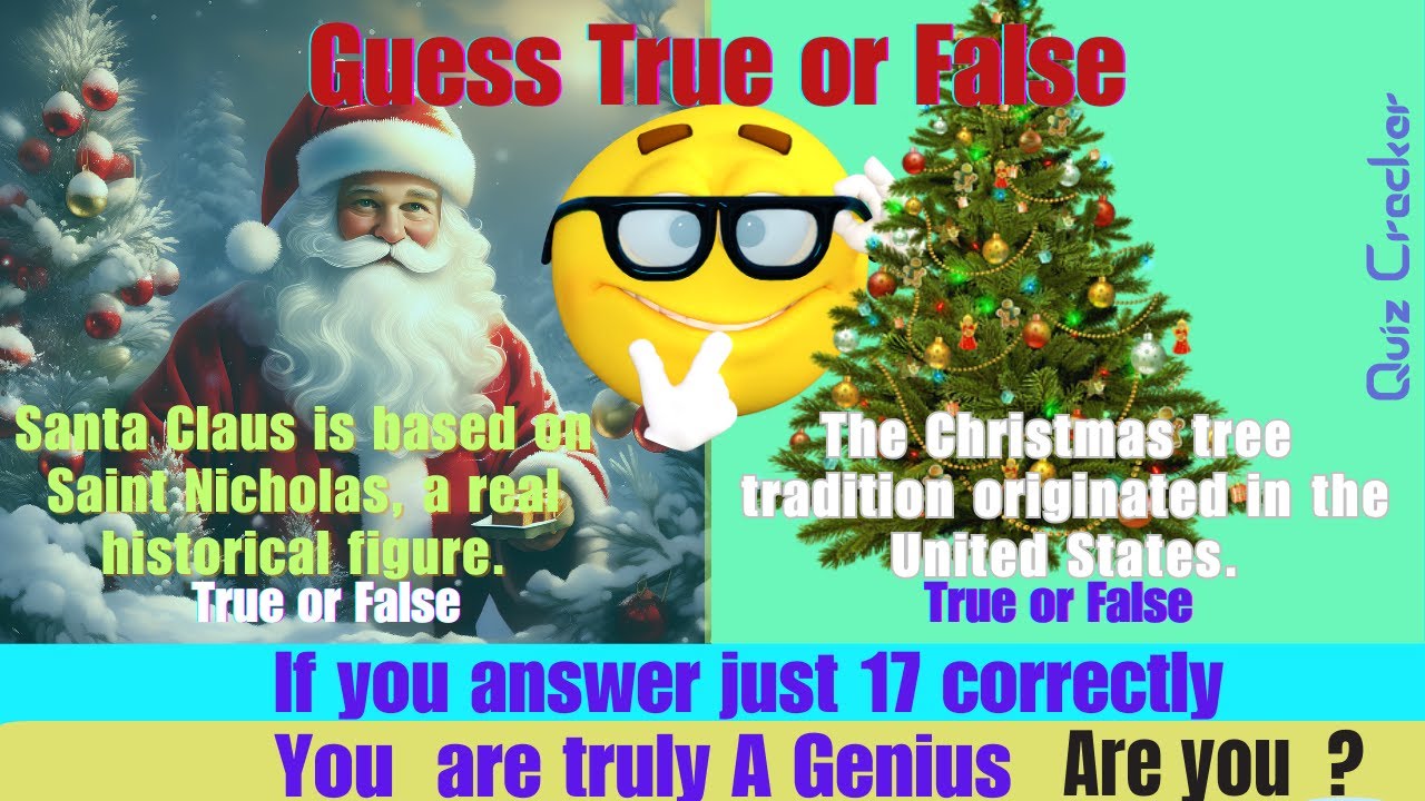 Christmas General Knowledge Quiz | True or False Christmas Quiz | Quiz ...
