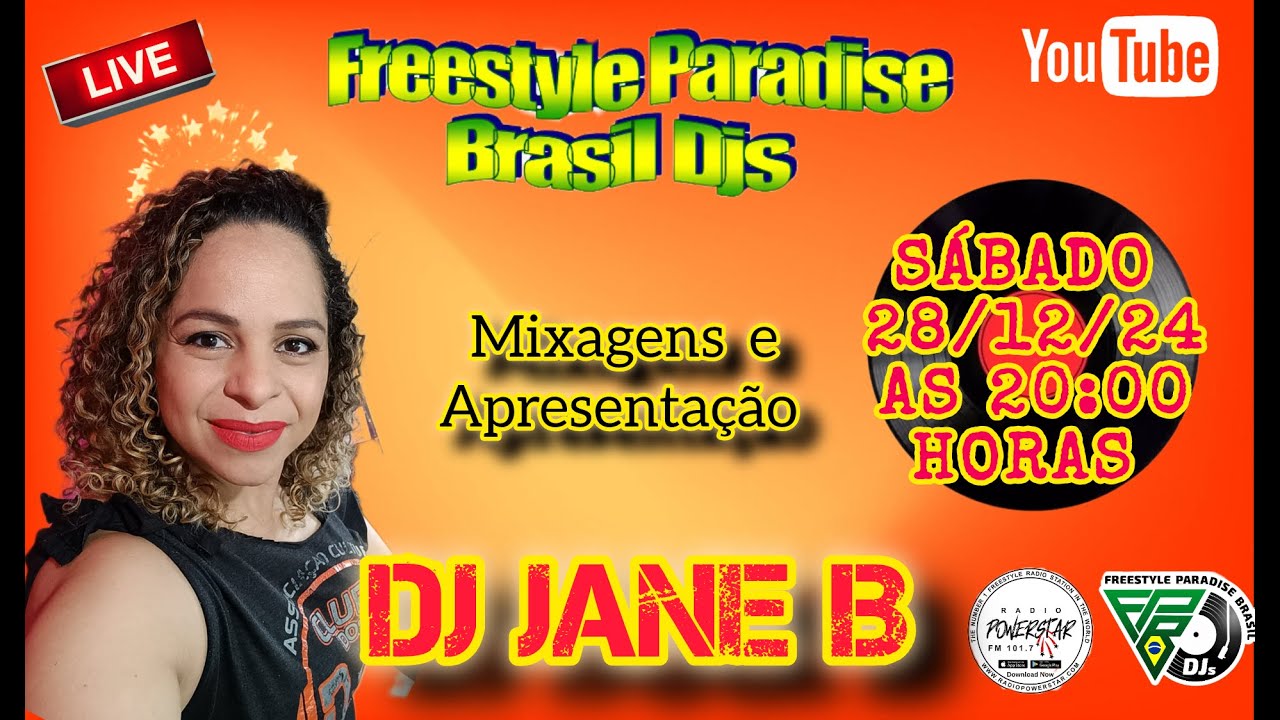 DJ JANE B - FREESTYLE PARADISE BRASIL DJS - 28/12/2024 - YouTube