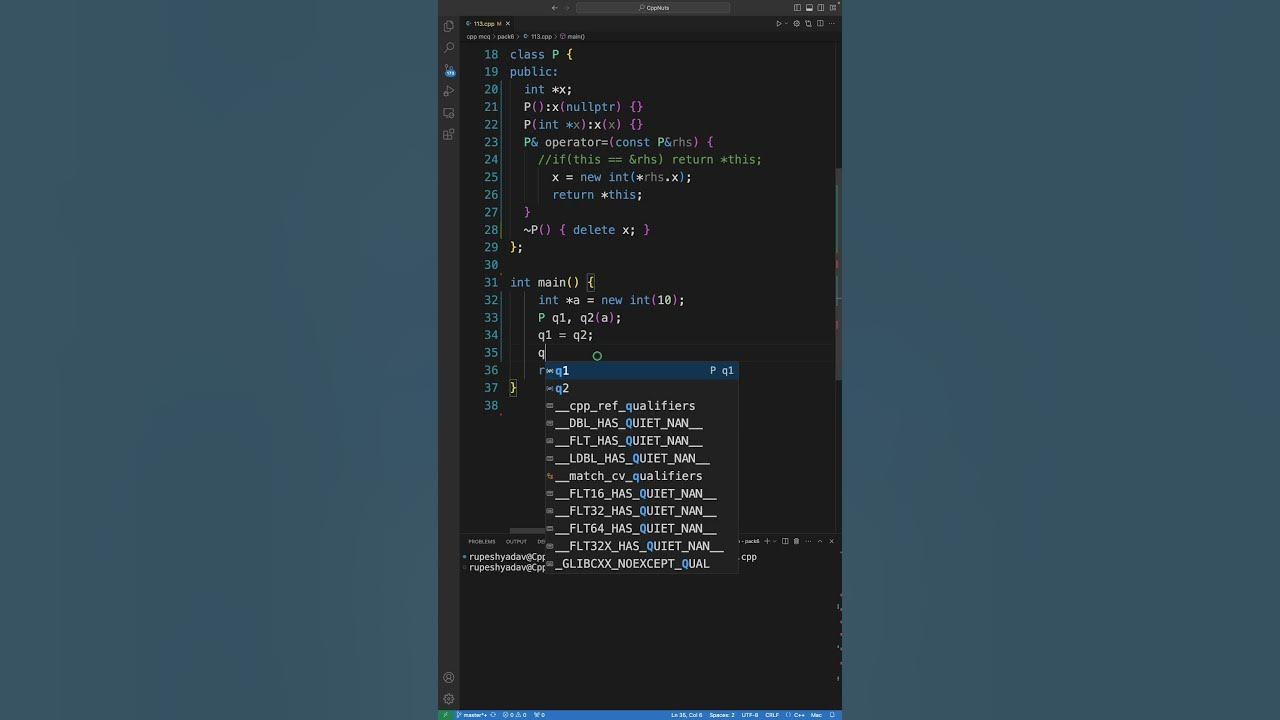 Check Self Assignment In Assignment Operator Overload In C Cppprogramming Cplusplus Youtube
