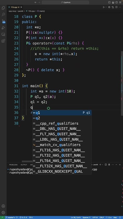 Check Self Assignment In Assignment Operator Overload In C Cppprogramming Cplusplus Youtube