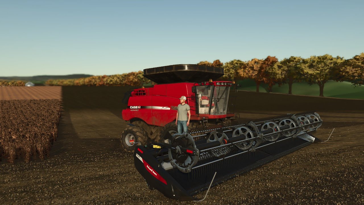 FS25 soybean harvest - YouTube