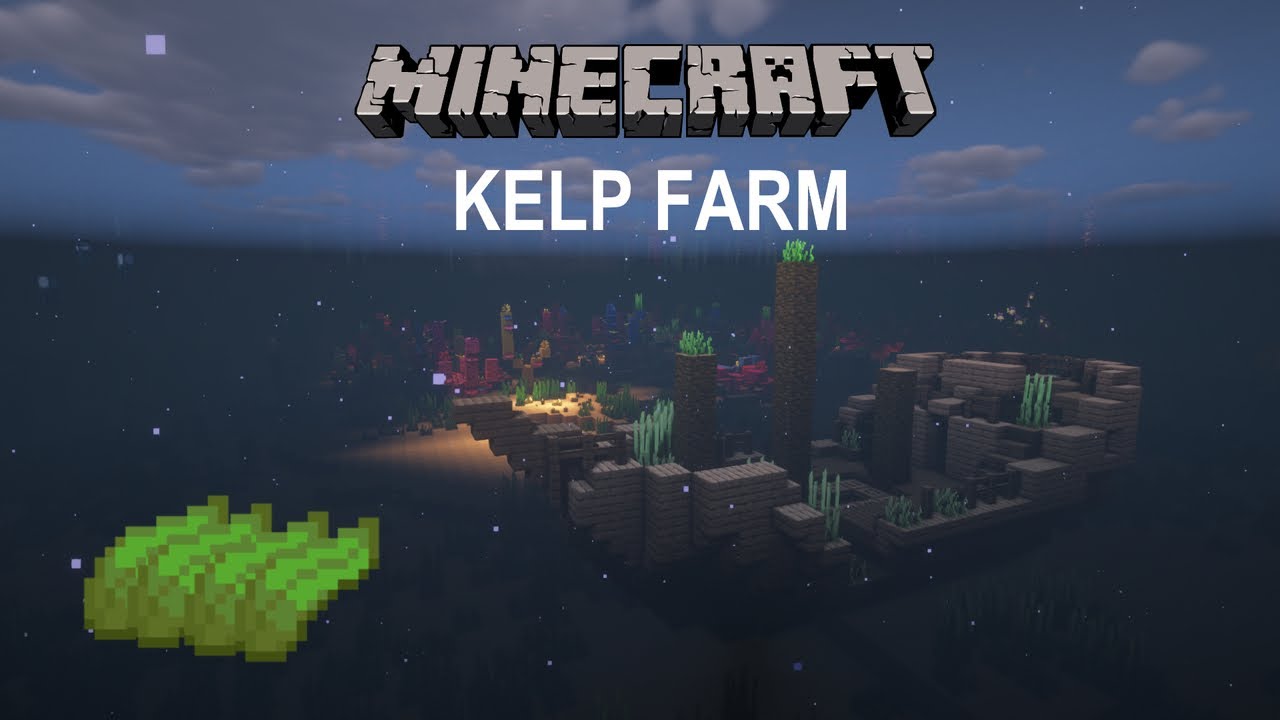 Minecraft Flying Machine for collecting kelp and sugar cane for 1.13 ...