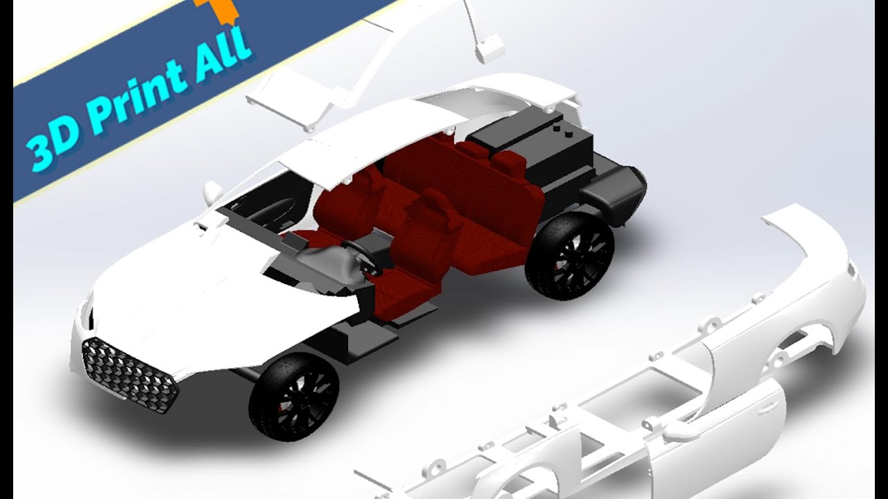3D Printing Model Car Part 1 [3D Design of the Model] - YouTube