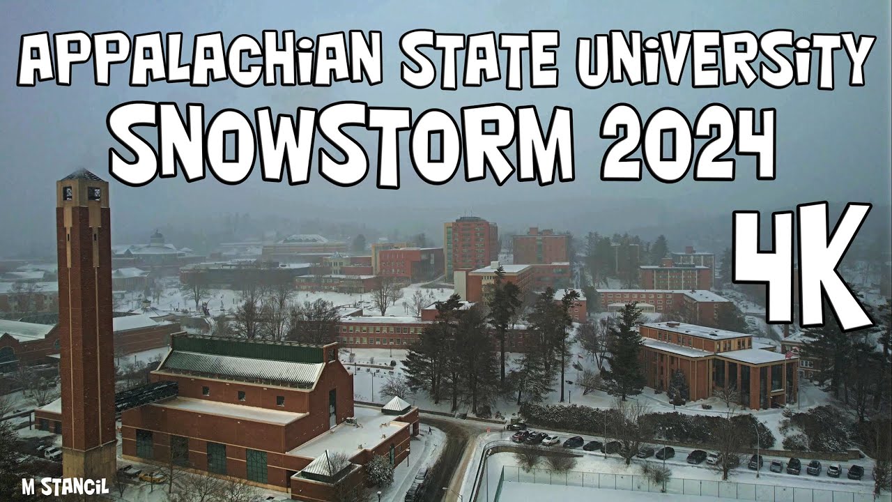 Appalachian State University 4K/Snow Storm 2024 (DJI Mavic Air 2S Drone ...