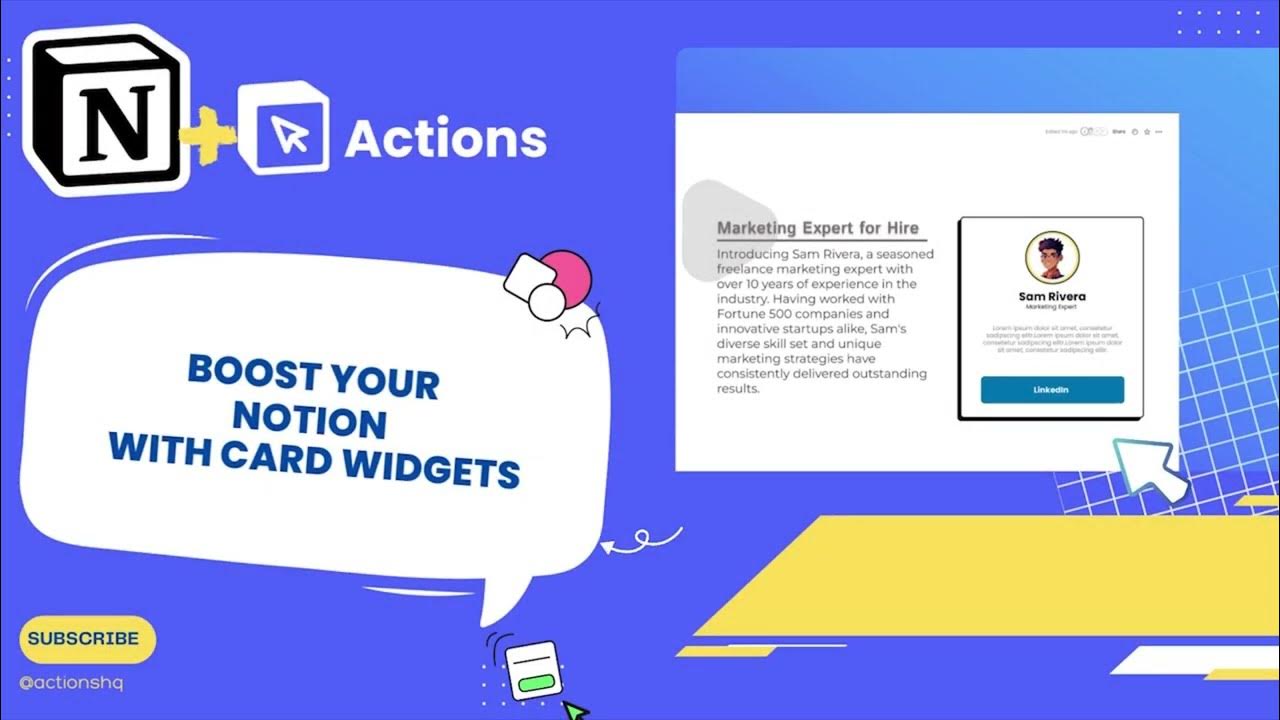 How to create card widgets in Notion with Actions.so - YouTube