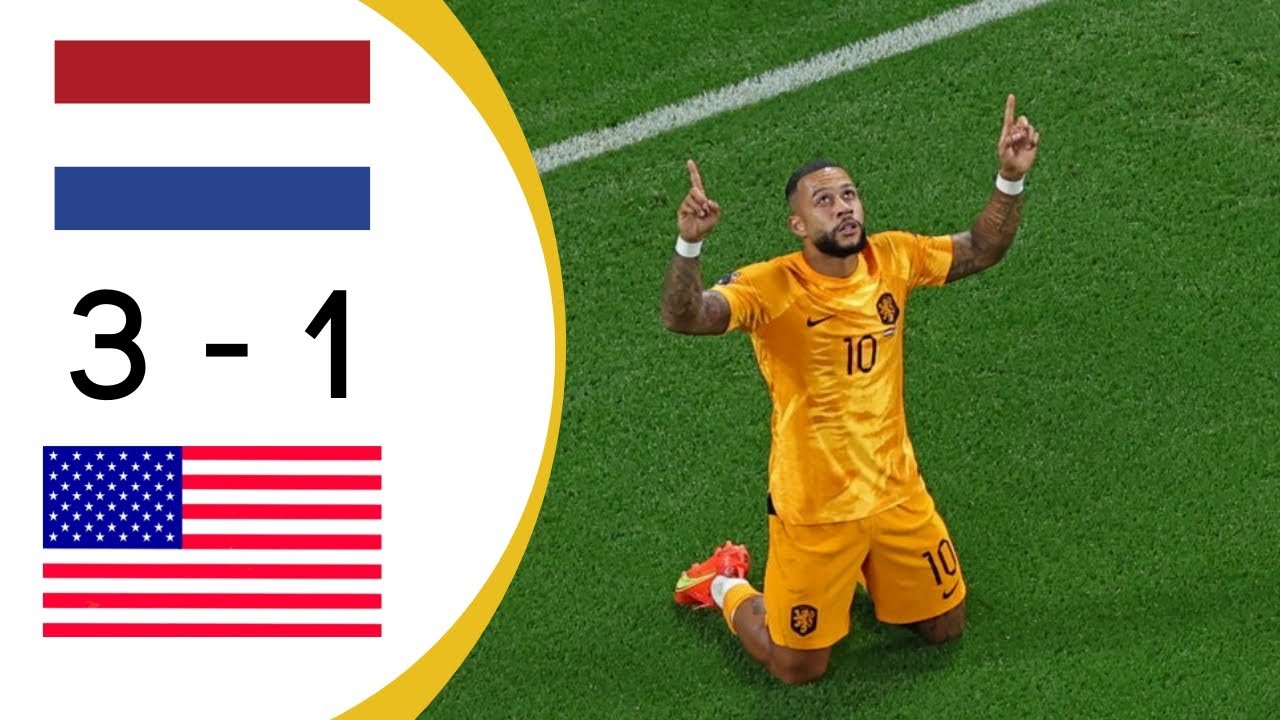 Netherlands 3 - 1 USA - Highlights & Goals - FIFA World Cup Qatar 2022 ...