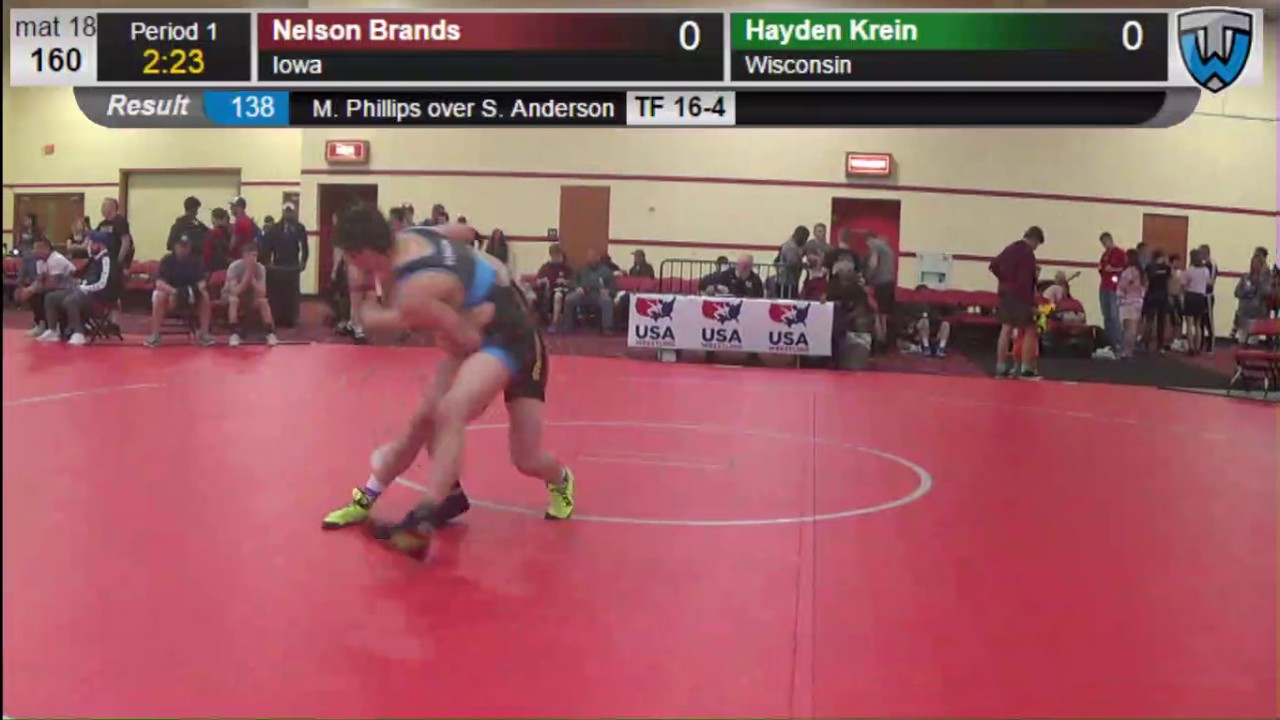 Men 160 Nelson Brands Iowa vs Hayden Krein Wisconsin 4759166104 - YouTube