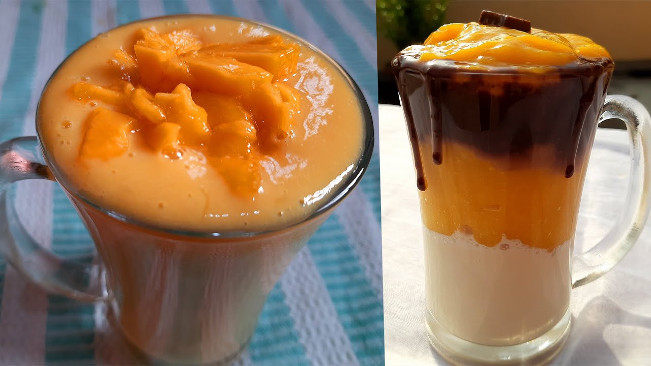 Yummy Mango Dalgona and Mango Milkshake - YouTube