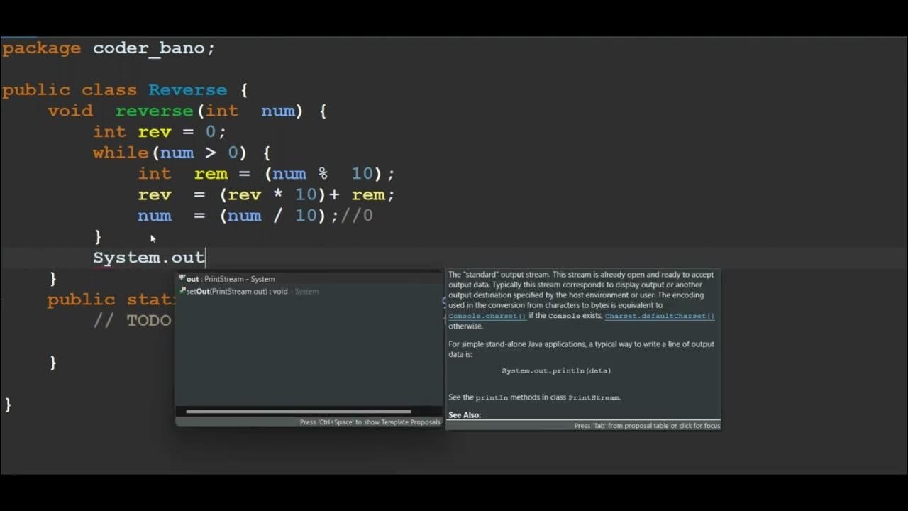 Java Program To Reverse A Number Using Function Youtube