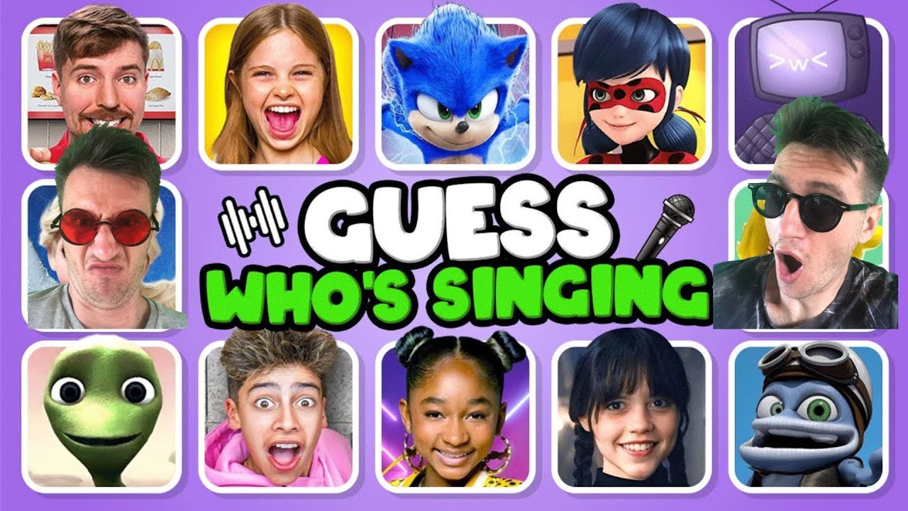 Mr Quiz - Guess The Cartoon Character | Sonic, Moana, Grimace, Minions ...