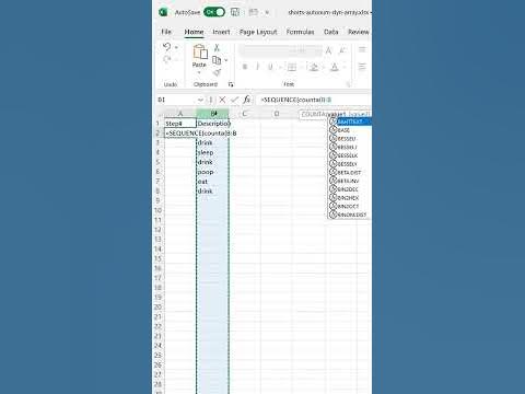 Automatically Number Rows Dynamic Array - Excel #Shorts - YouTube