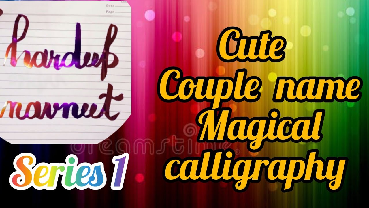 cute couple name calligraphy series 1 💑 || couple name stylish ...