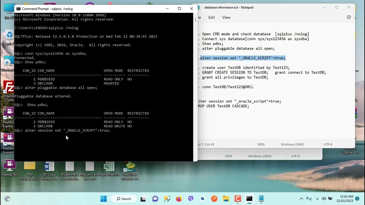 Part 2 How To Connect Oracle Database 12c Oracle 12c Database Login After Installation