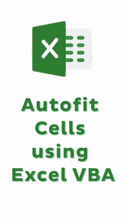Excel Vba Autofit Cells Column Width In 20 Seconds Shorts Excel Youtube