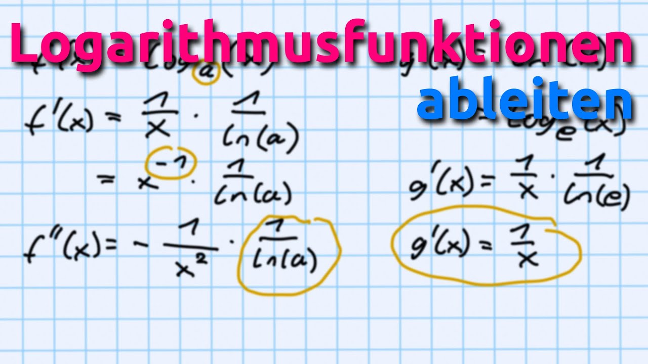 Logarithmusfunktionen Ableiten Log x Ln x Lg x YouTube logarithmusfunktionen-ableiten-log-x-ln-x-lg-x-youtube