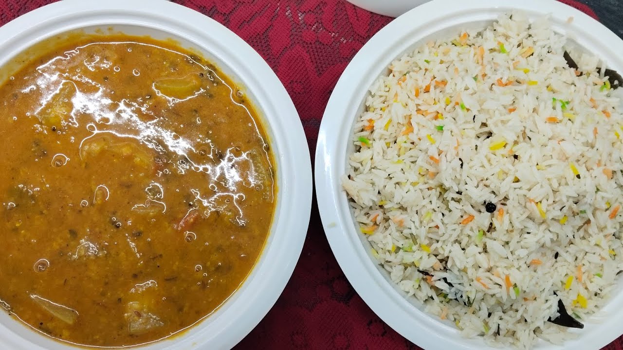 Coconut rice and dal-cha recipe 😋 - YouTube