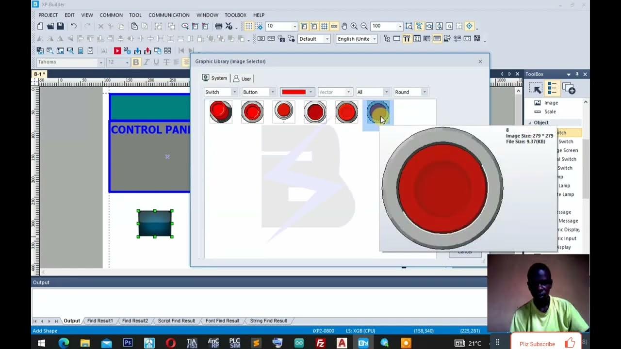 Simple Traffic Light Sequence part 2( HMI Programming with XP Builder) - YouTube