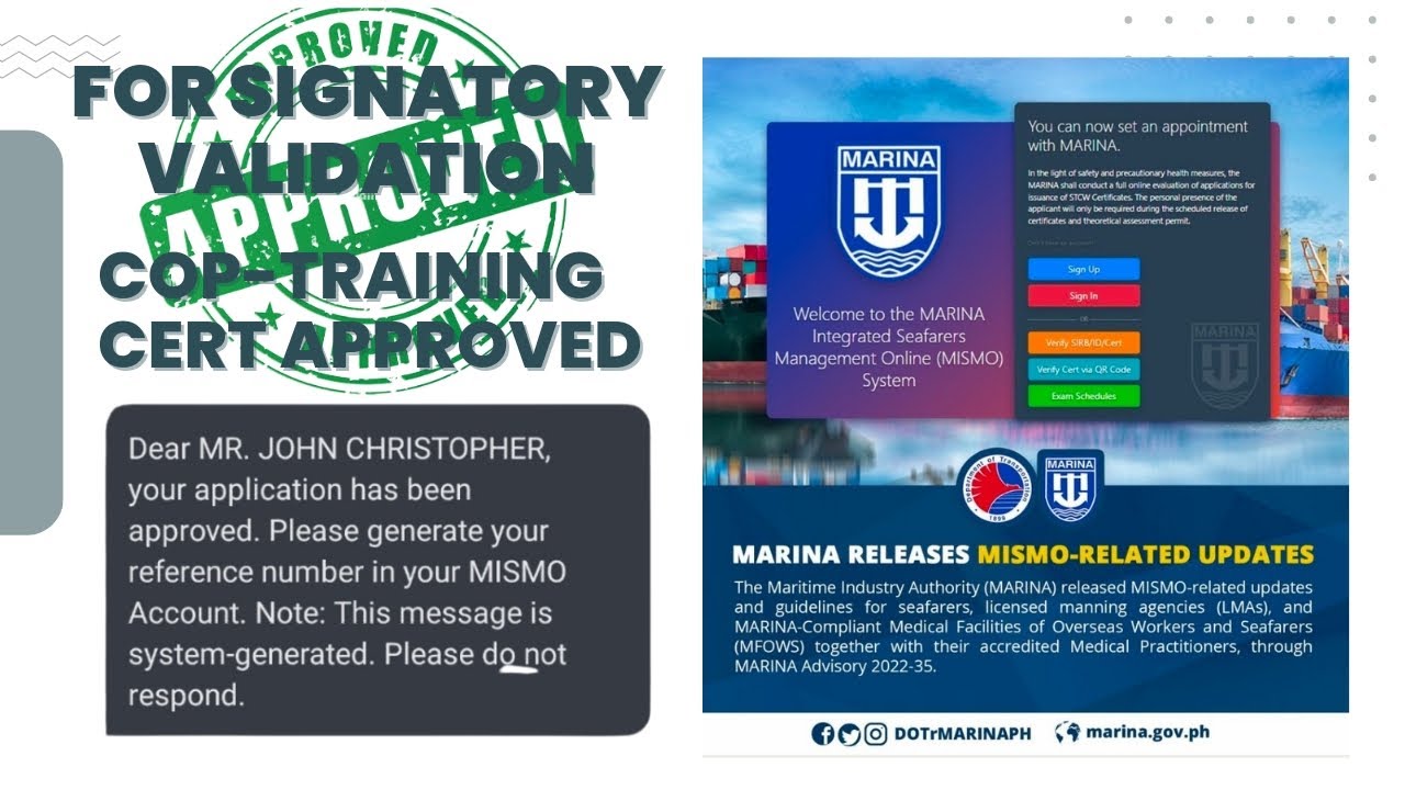 FINAL EVALUATION APPROVED! COP TRAINING CERTIFICATE OF MARINA || PAANO ...