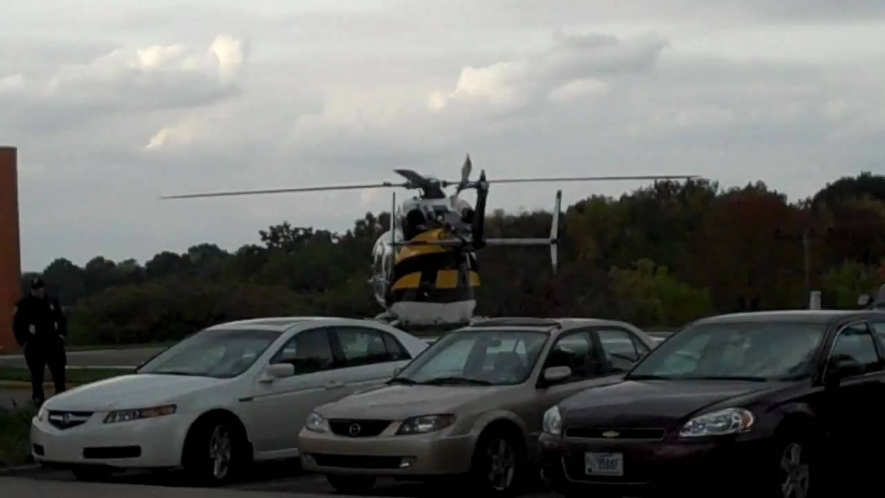 STAT MedEvac Eurocopter EC145 (BK-117 C2) N307ME Cooling Down Helipad ...