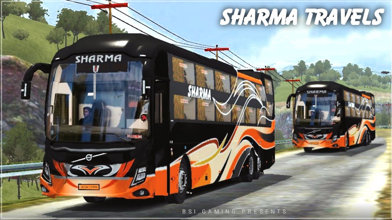 Sharma Travels Livery for Volvo 9600 sleeper bus mod | #bussidmods ...