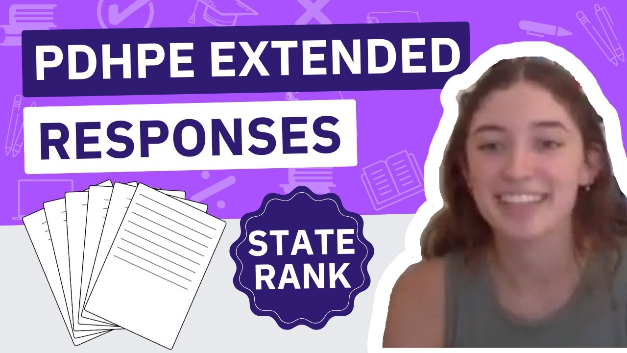 State Topping PDHPE Extended Response Examples - YouTube