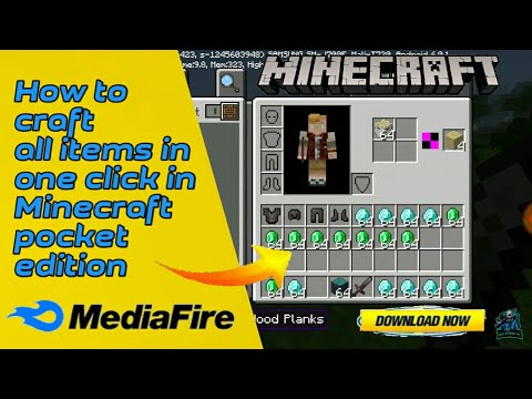 How to craft all items in one click in Minecraft pocket edition | quick ...