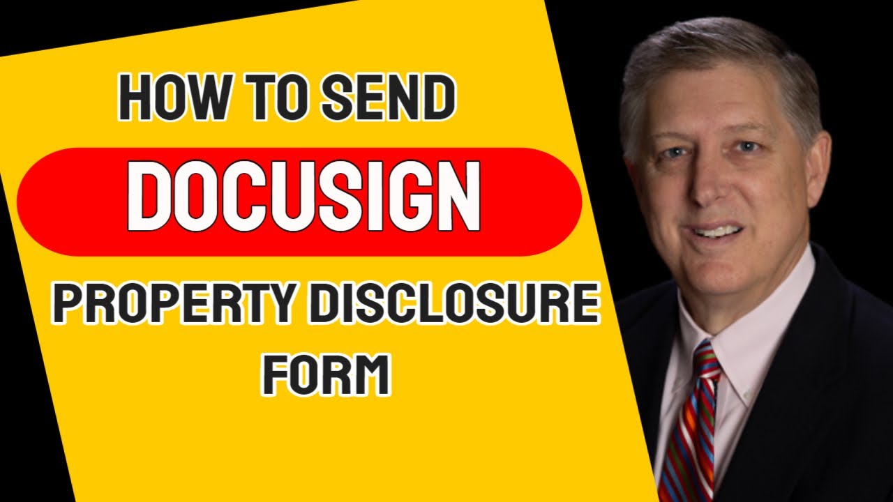How to send a property disclosure form using Docusign - YouTube
