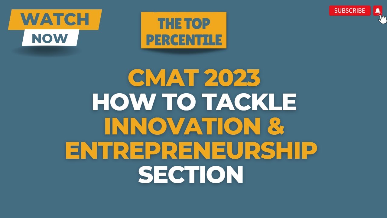 CMAT 2023 | Innovation and Entrepreneurship section | Strategy ...