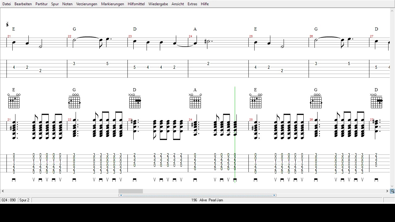 Alive - Pearl Jam - Tabs - YouTube